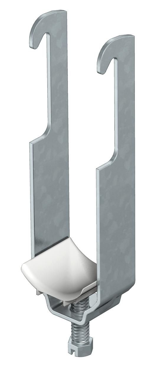 Clamp clip, double, plastic pressure trough | OBO