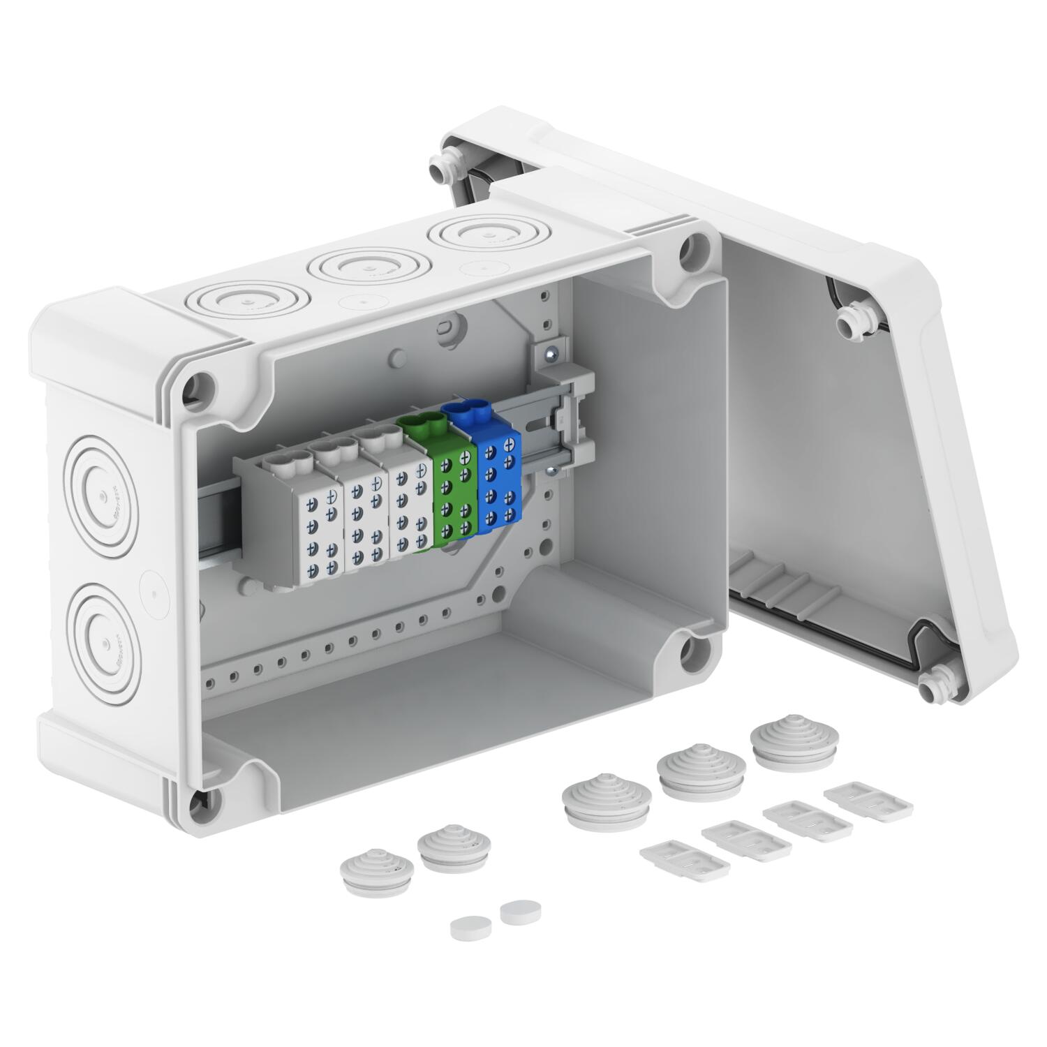 Junction box X 25 with main terminal block 271x187x110 | 10 | IP67 | 10 ...