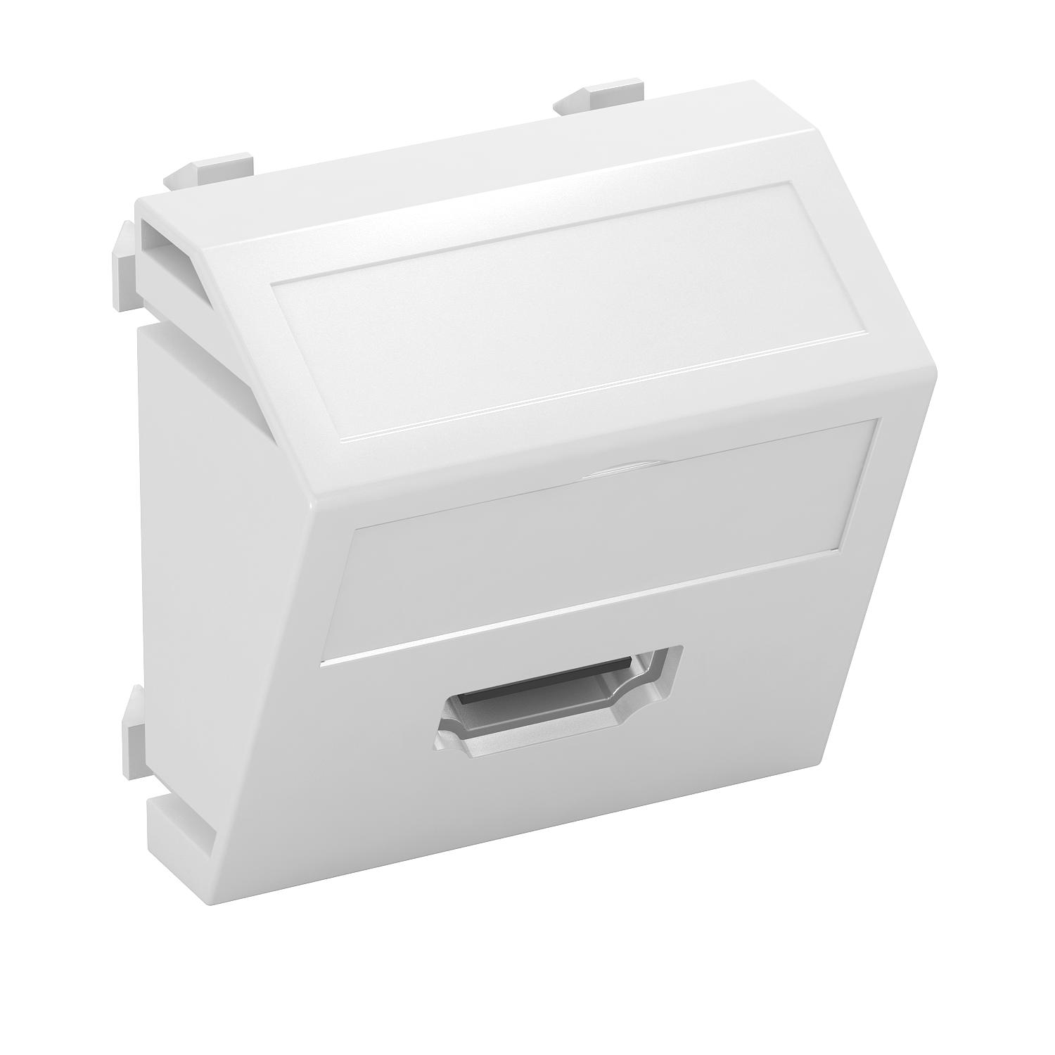 Hdmi Connection 1 Module Slanting Outlet As Screw Connection Pure White Ral 9010 Obo