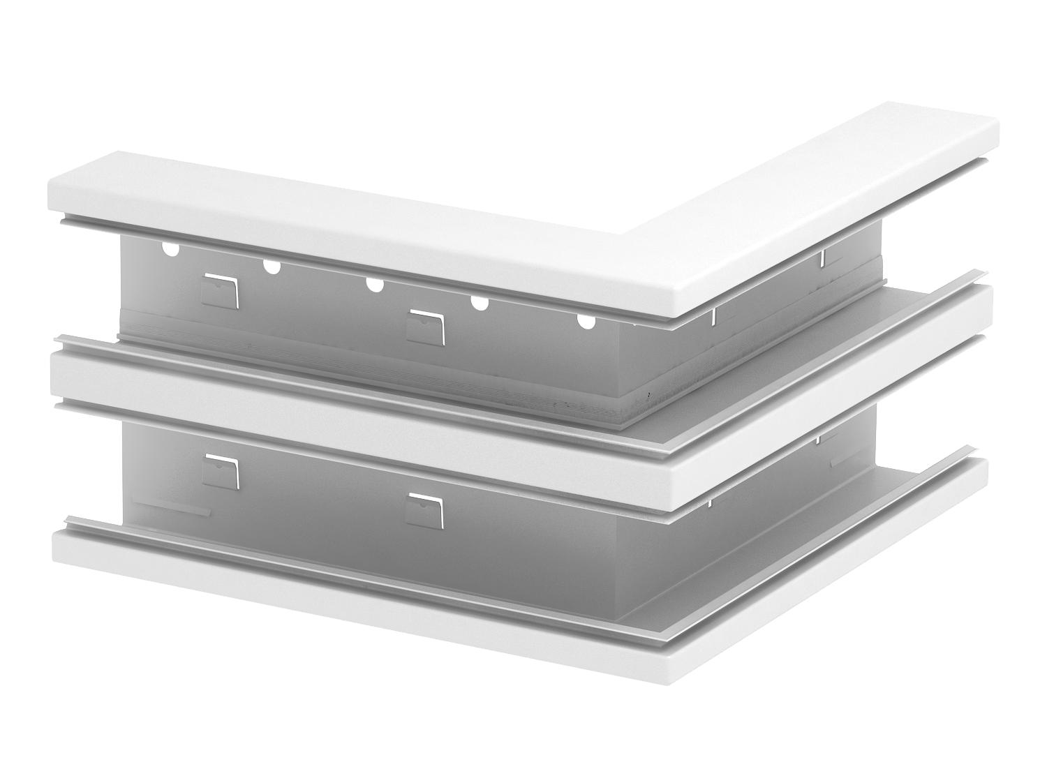 External corner, symmetrical, double, for device installation trunking ...