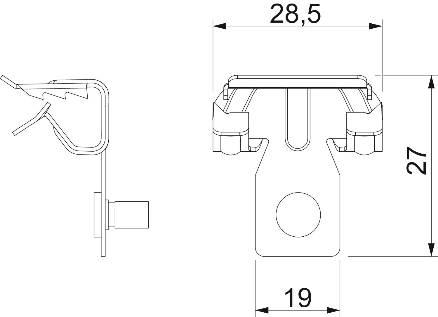 Beam clamp, with threaded bolt | OBO