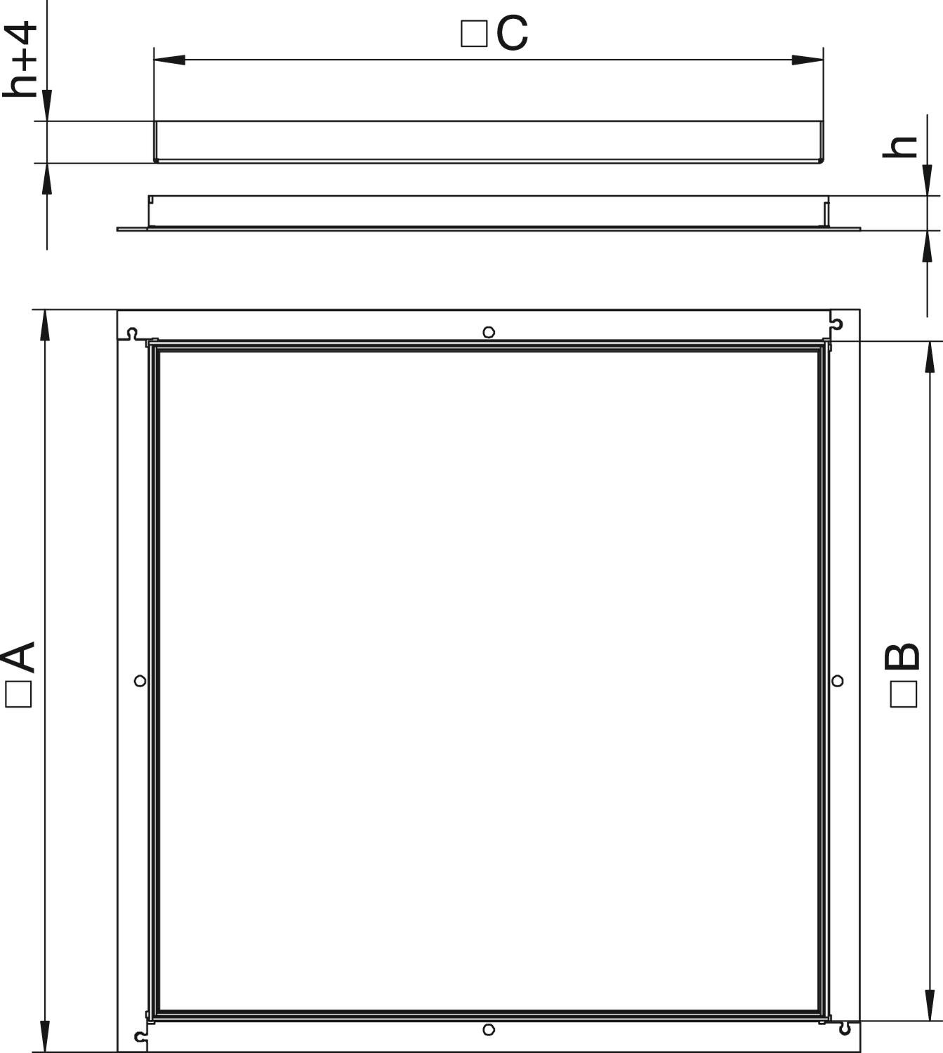 Frame cassette for inspection opening, RK, nominal size 350-3, brass | OBO